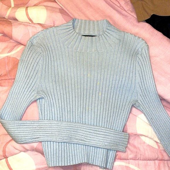 Kendall & Kylie | Tops | Kendall And Kylie Baby Blue Turtle Neck | Poshmark